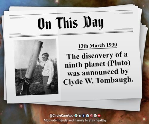 On This Day - 13th March 1930 - The discovery of Pluto was announced ...